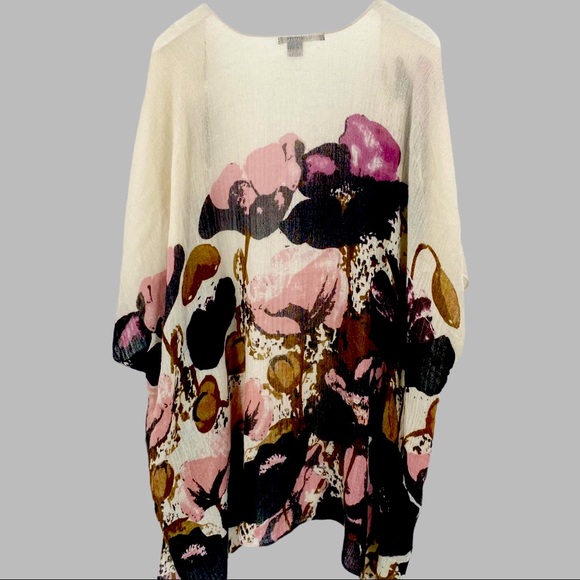 Cejon | Sweaters | Cejon Bohemian Openfront Ivory Kimono Cardigan Midi ...